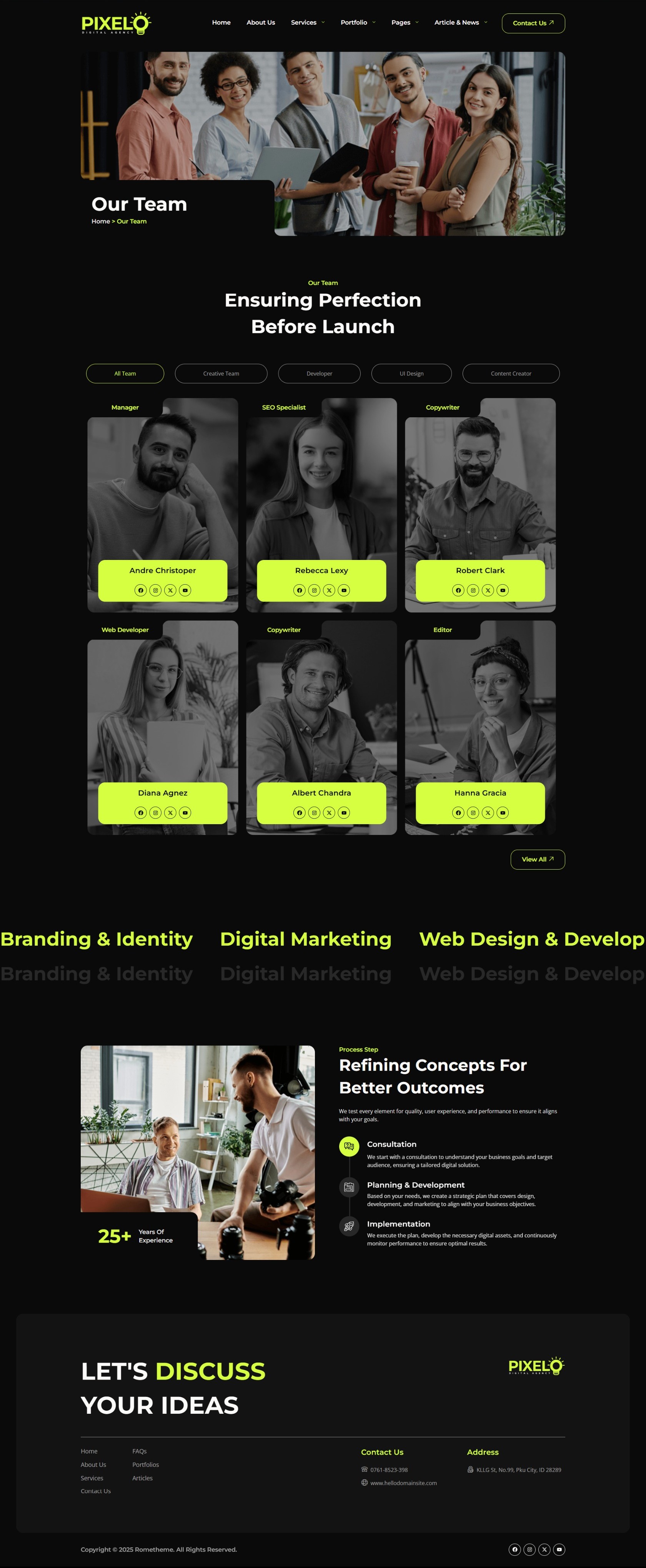 Pixelo - Digital Agency Elementor Template Kit by Rometheme | ThemeForest